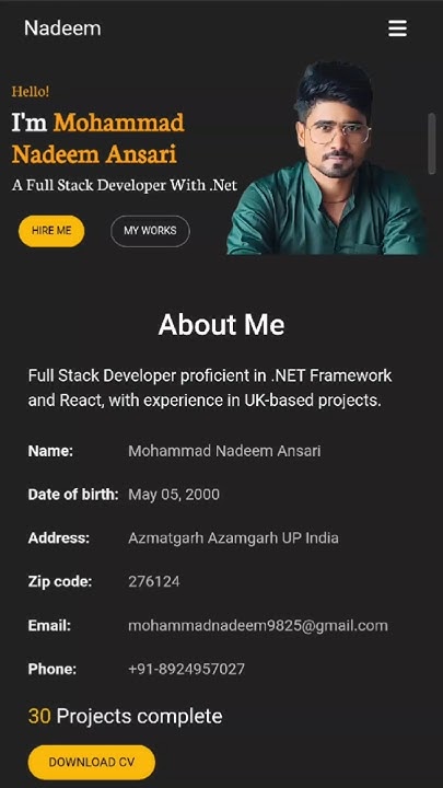 Responsive Portfolio Website Using React #portfolio #website #react # ...