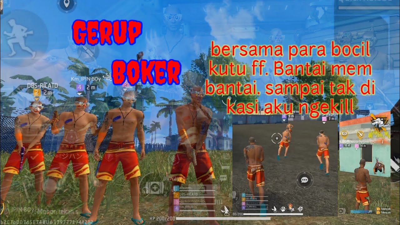 Gerup boker bersama para bocil kutu ff - YouTube