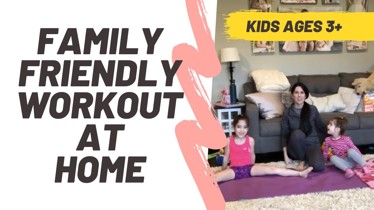 Family friendly kids home workout and stretch exercises - YouTube