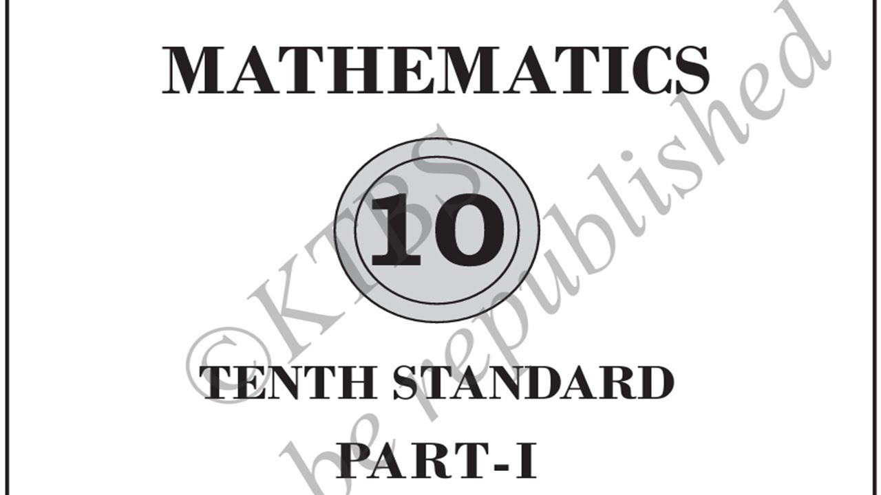 10th class mathematics part -1 text book pdf English medium Karnataka ...