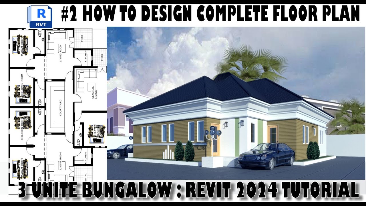 #2 HOW TO CREATE 3 UNITE BUNGALOW: COMPLETED FLOOR PLAN - YouTube