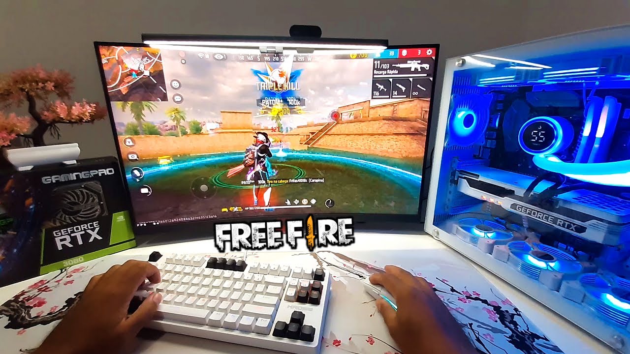 FREE FIRE NA VISÃO DE UM PC CONFIGURAÇÃO MAXIMA (POV) Handcam 🤩 - YouTube