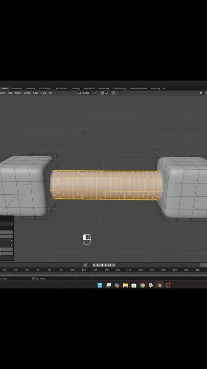 Learn how to use bridge edge loop in blender #blender - YouTube