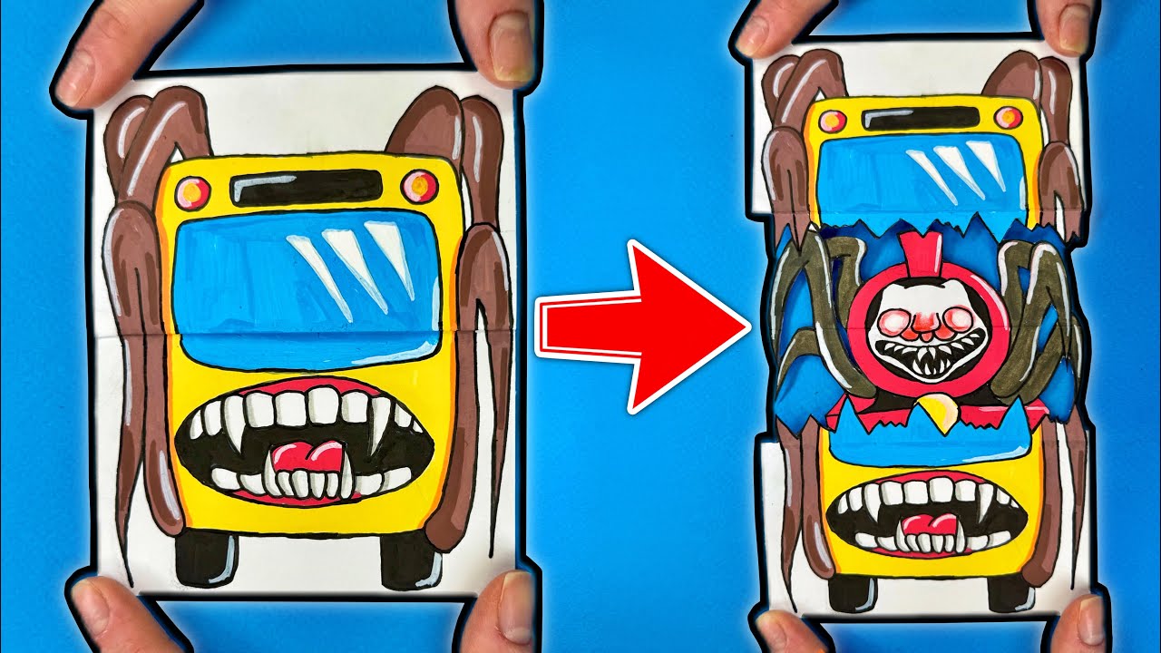How To Draw Creepy TRANSFORMATION BUS EATER in to CHOO CHOO CHARLES ...