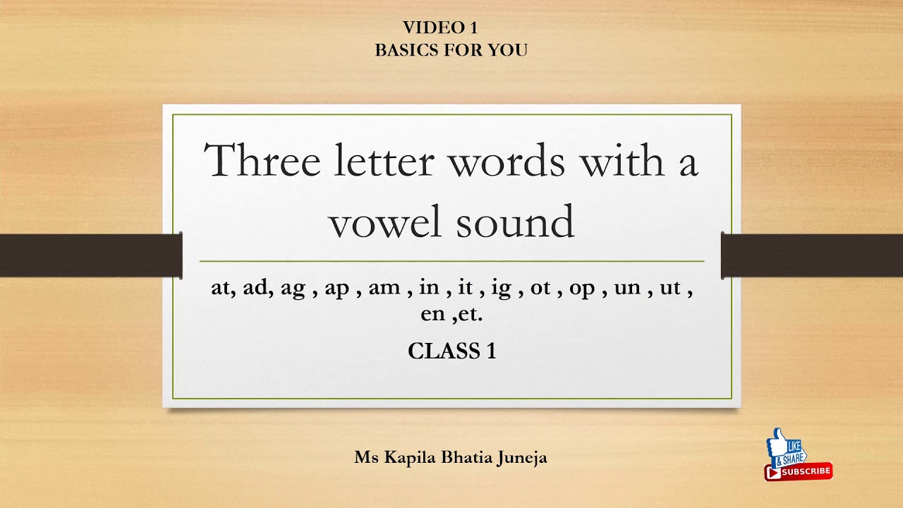 Three Letter Words With Vowel Sound a Part 1 YouTube three-letter-words-with-vowel-sound-a-part-1-youtube