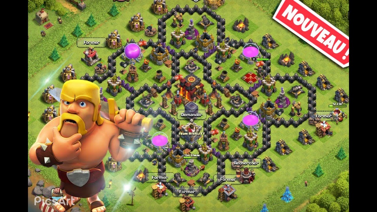 Combat Clash of Clans et présentation de mon clan - YouTube
