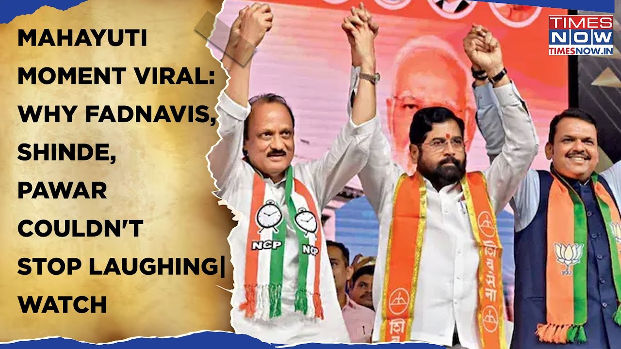 Maharashtra: Funny Fadnavis, Shinde, Pawar Viral Moment On Cam | Watch ...