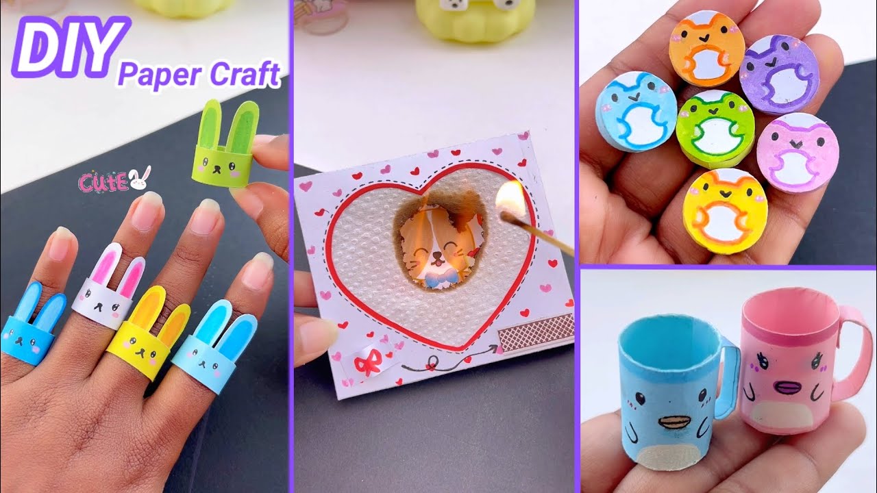 18 Easy Craft Ideas / DIY Miniature Crafts Idea / school craft ...