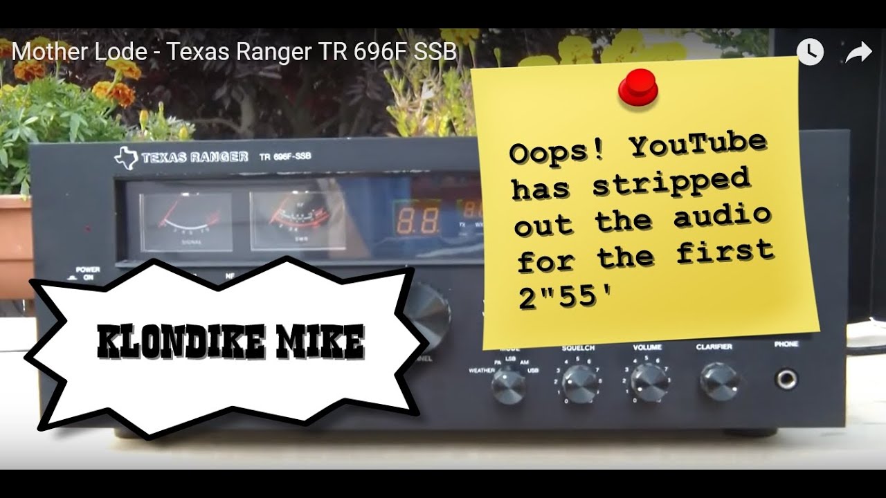 Mother Lode - Texas Ranger TR 696F SSB - YouTube