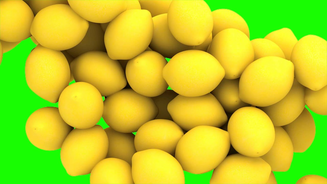 lemons animation in green screen free stock footage - YouTube