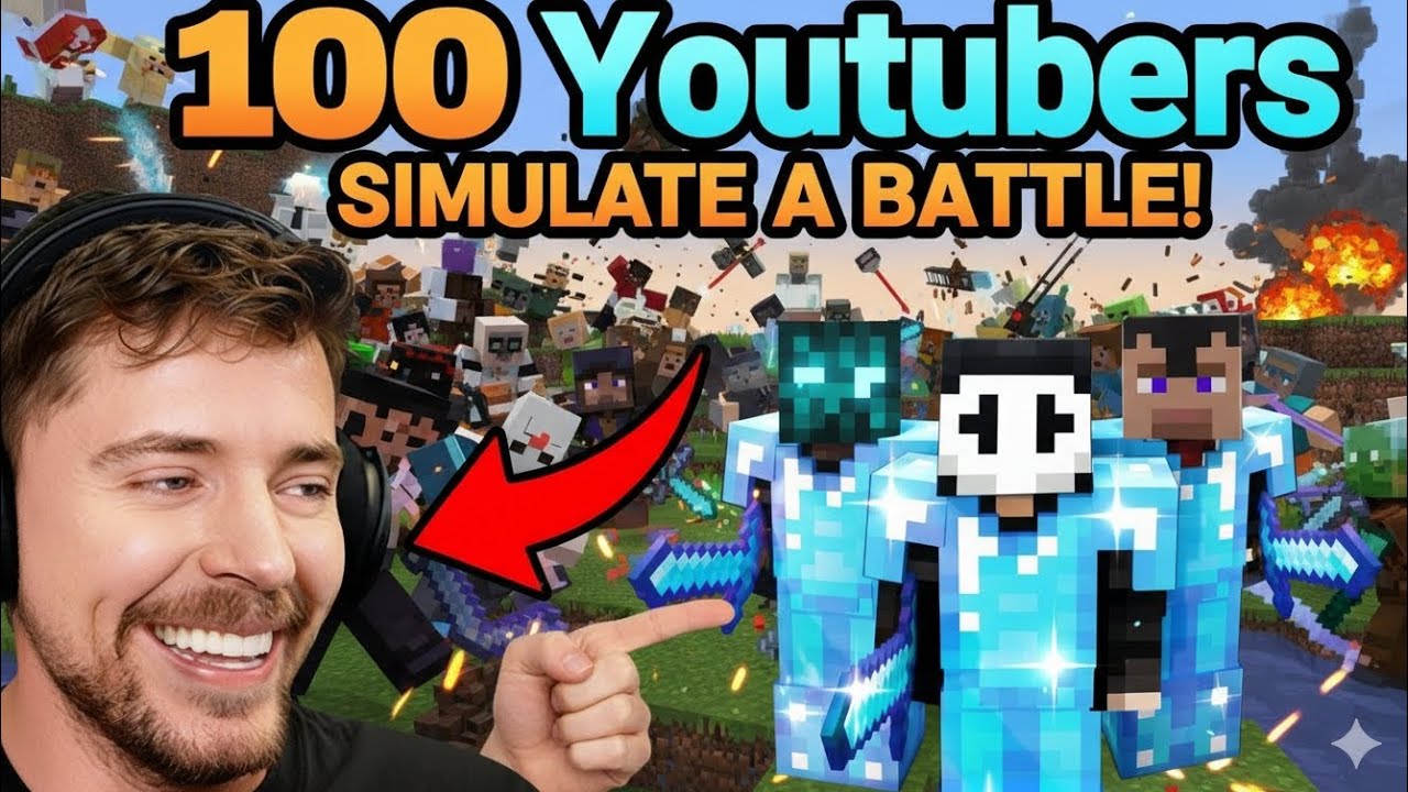 100 Youtubers Simulate A Royal Battle - YouTube