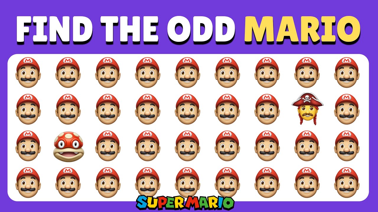 Super Mario Find the ODD One Out Edition 🍄 | Spot the Differences Super ...