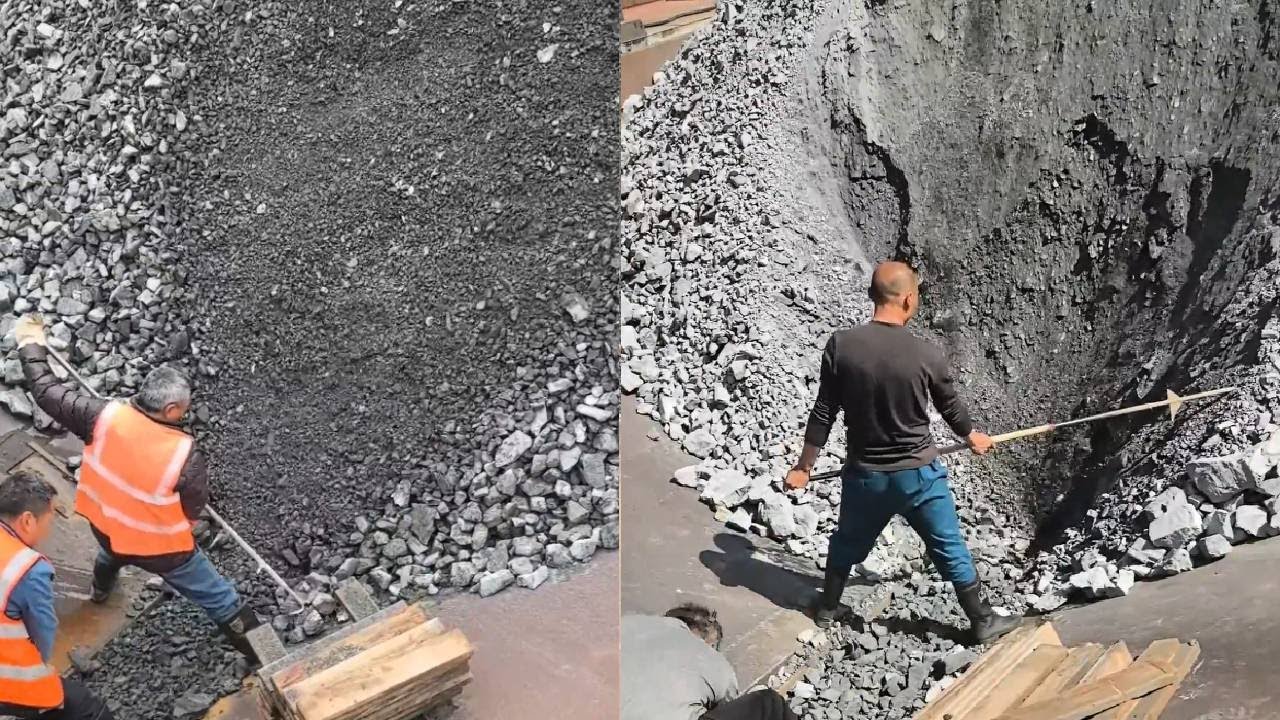 【Relaxing】The start of 2,500 tons sand ship unloading phosphate rock ...