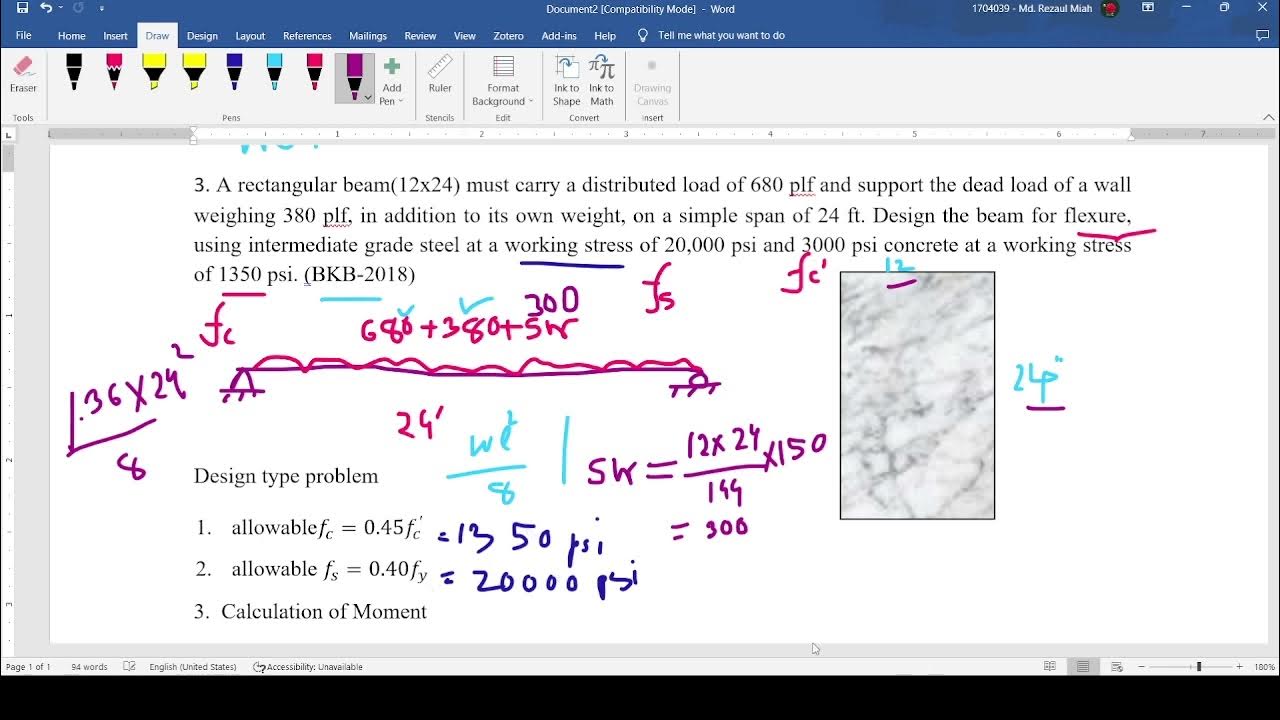 3.Working Stress Design Method(WSD_Beam) - YouTube