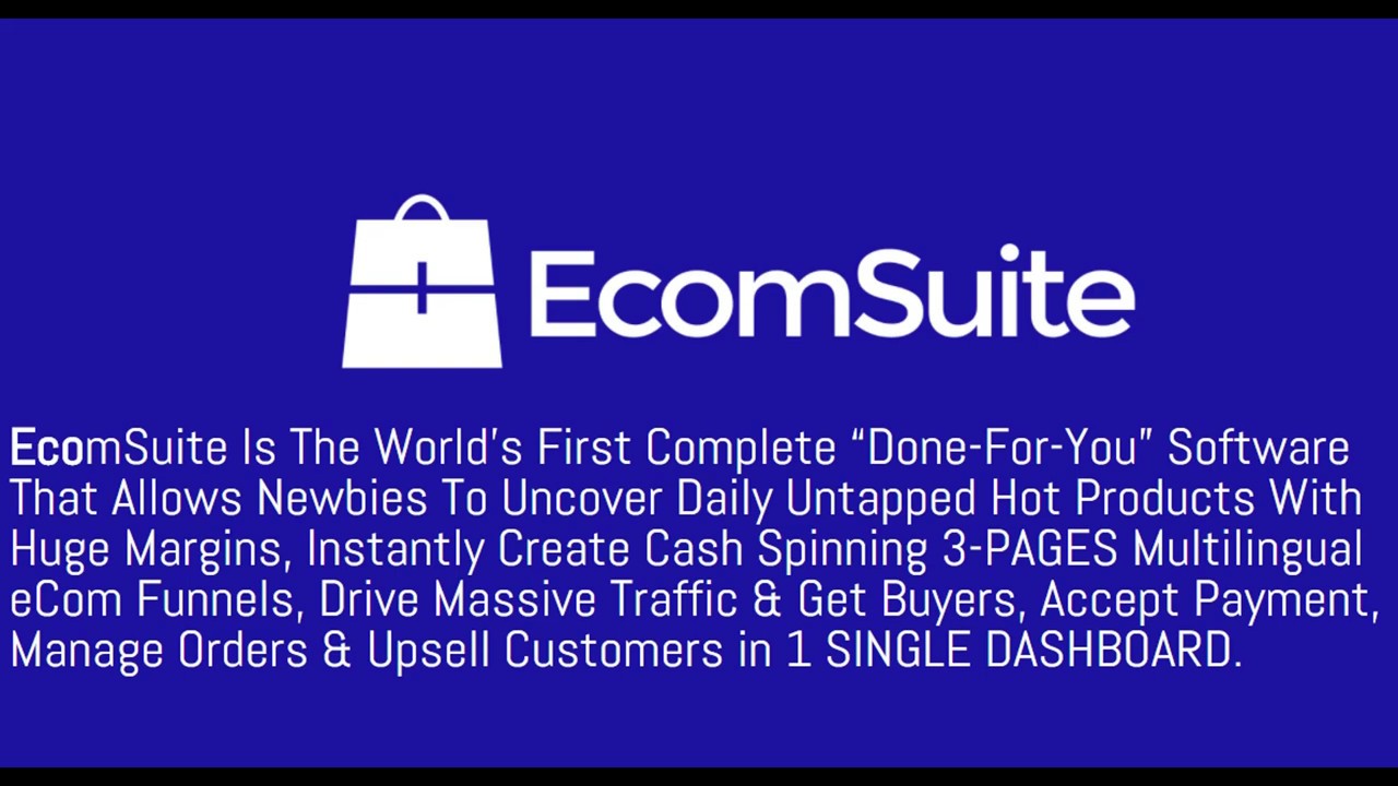 EcomSuite Demo - YouTube