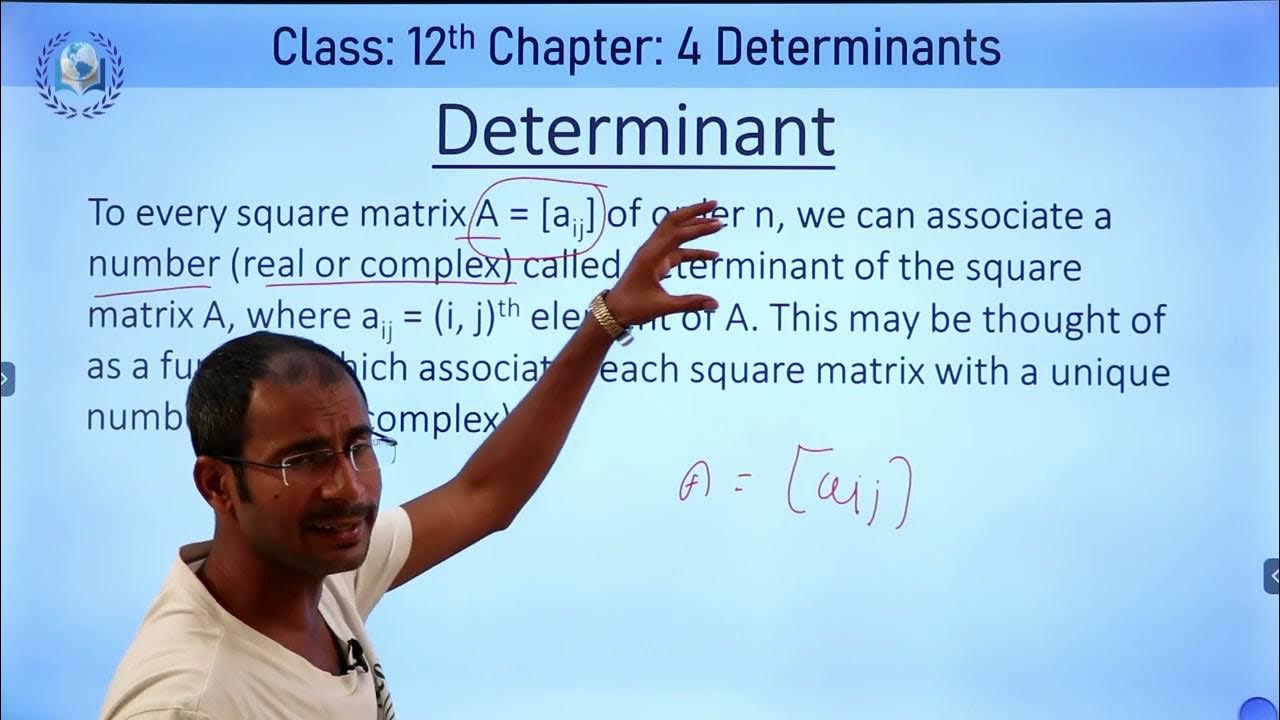 Determinant - Introduction / Chapter-4 / Class-12 Maths NCERT - YouTube