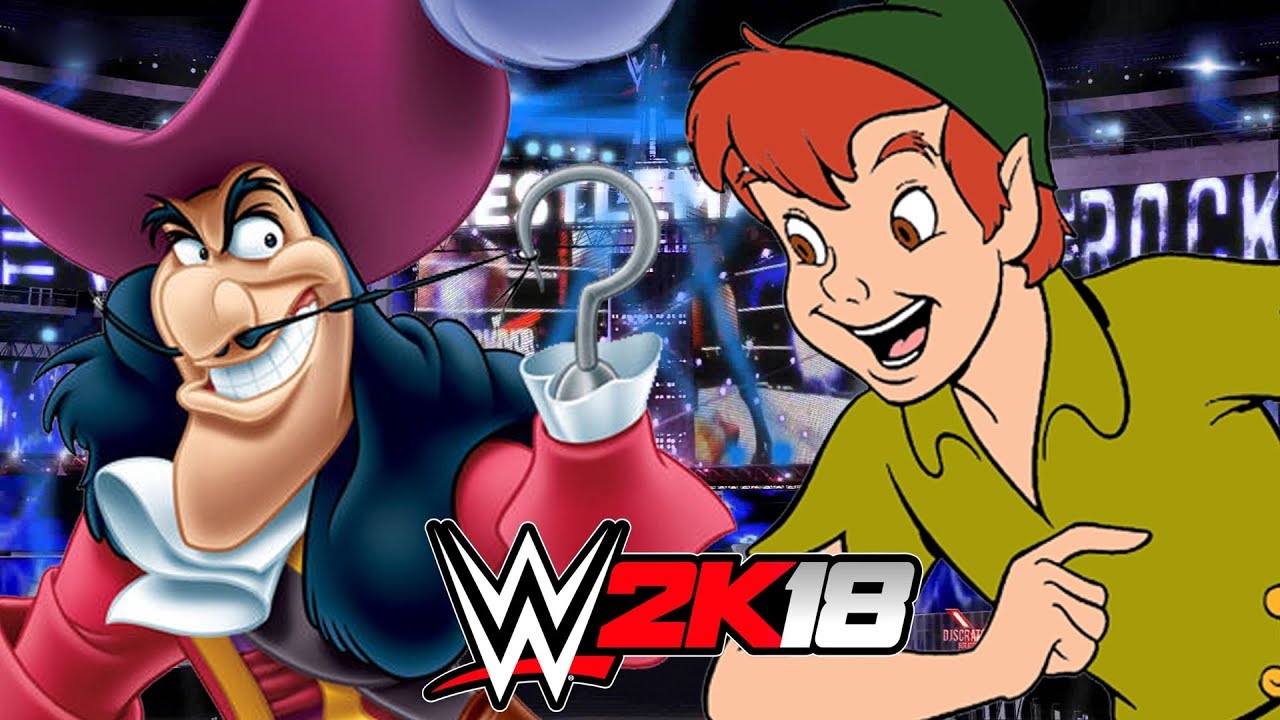 CAPTAIN HOOK vs PETER PAN WWE 2K18 Gameplay - YouTube