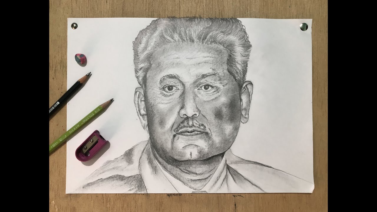 how to draw doctor abdul qadeer step by step #drawingtutorial - YouTube