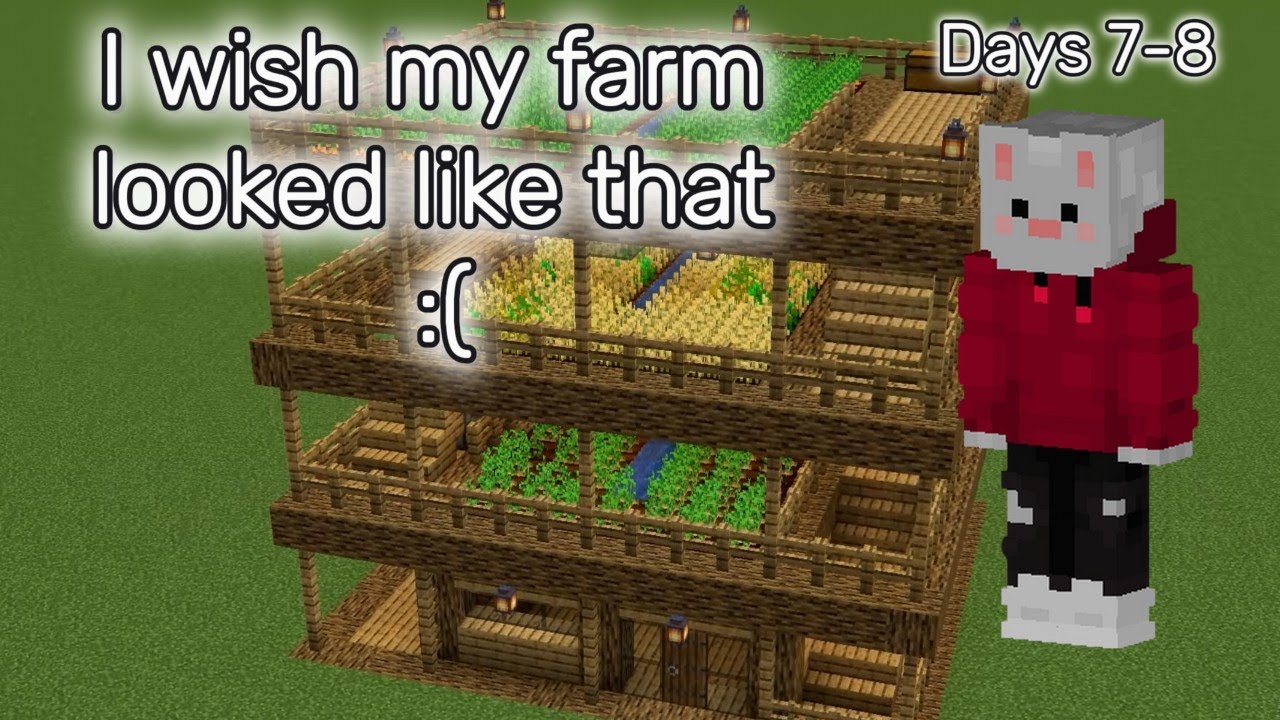 STARTING a farm in MINECRAFT 100 DAYS!!! (Days 7-8) - YouTube