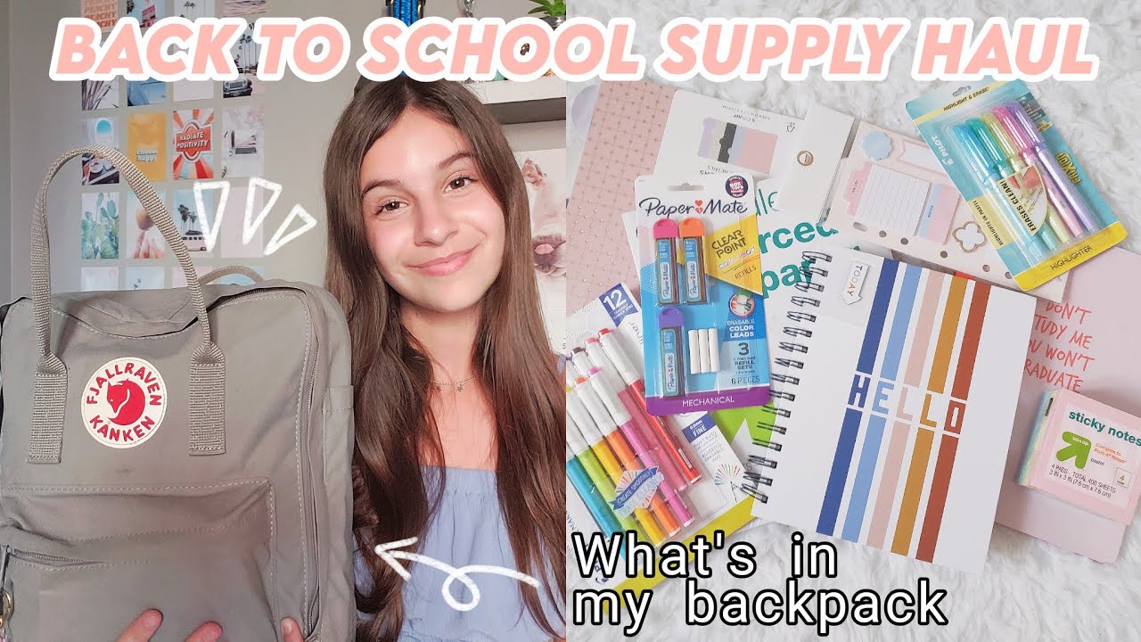 what's in my backpack | back to school supplies haul 2020: freshman ...
