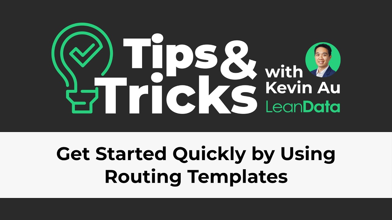 Get Started Quickly by Using Routing Templates - YouTube