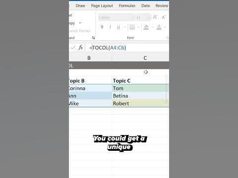 How to Use TOCOL | TOROW Function in Excel #shorts - YouTube