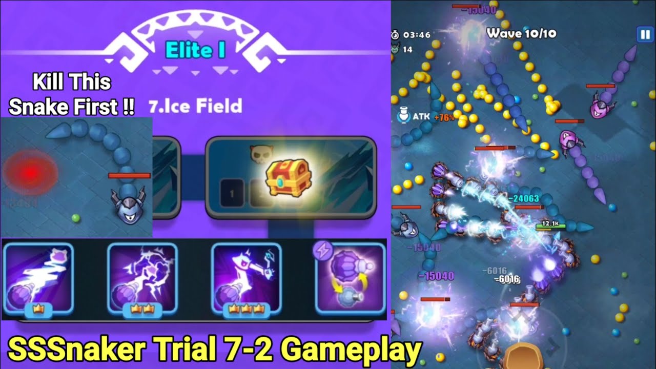 SSSnaker Trial 7-2 Ice Field Gameplay | Best Skill Guide - YouTube