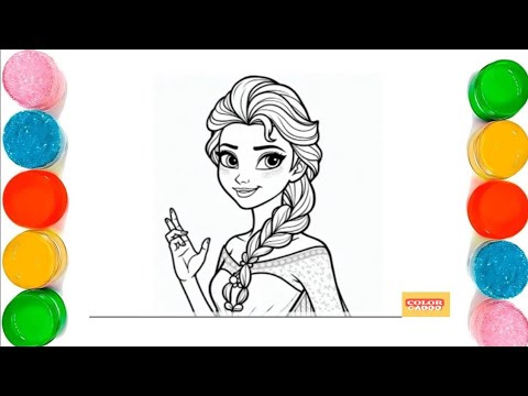 How to draw elsa from frozen easy step-by-step drawing tutorial for ...