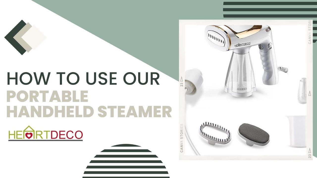 HOW TO USE OUR PORTABLE HANDHELD GARMENT STEAMER | HEARTDECO WONDER ...