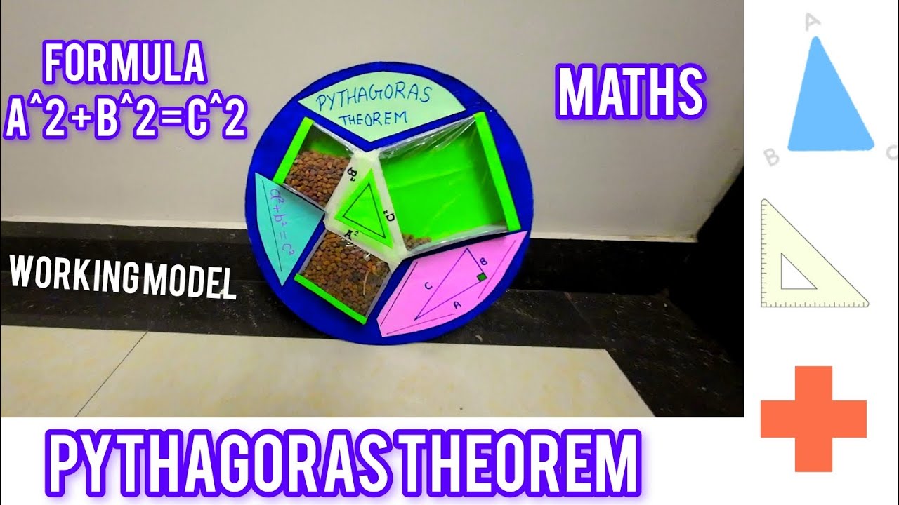 Pythagoras Theorem working model easy #diy diy #maths #youtubevideo # ...