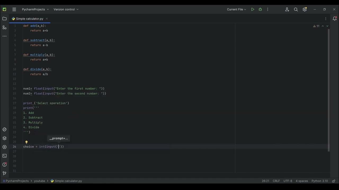 How To Create A Simple Calculator Using Python Learn Python By