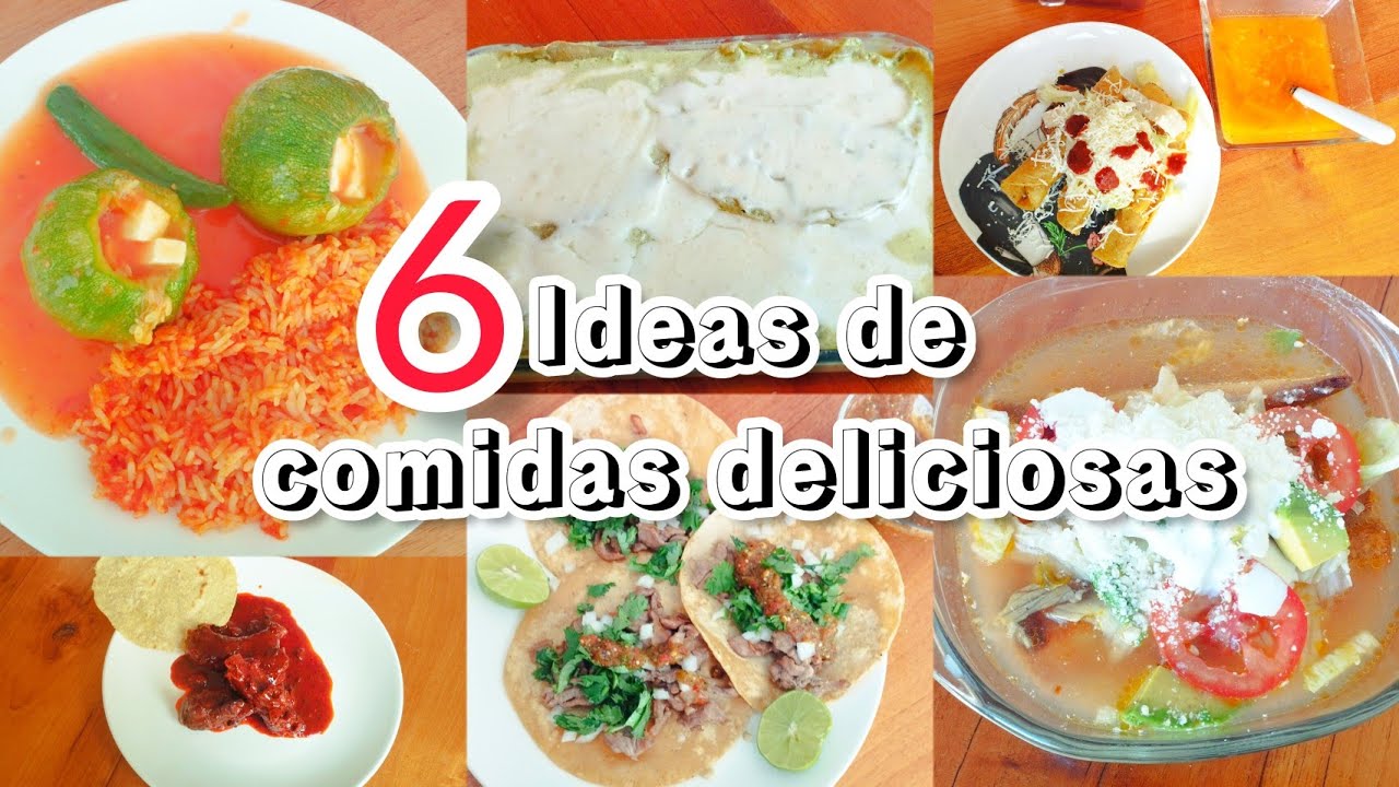 Menú semanal / 6 Ideas de comidas sencillas y super deliciosas - YouTube