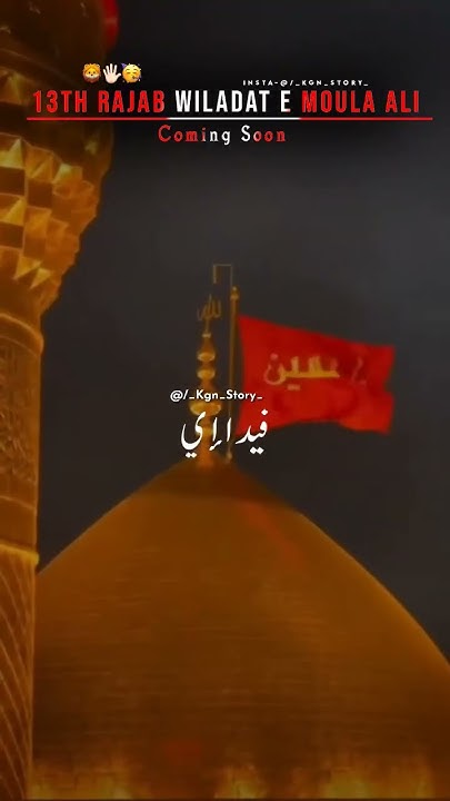 13 Rajab Wiladat E Moula Ali Coming Soon 2025 4k HD Status #kgnstory #djremixstatus #hd # ...
