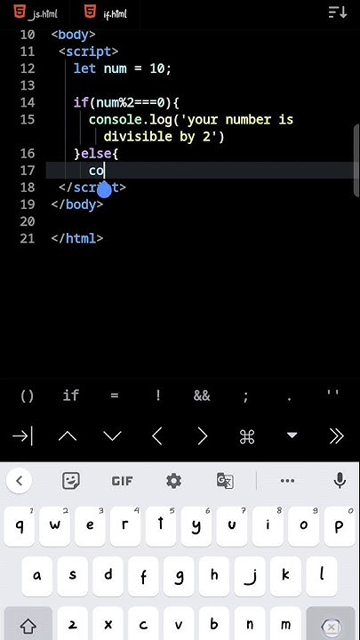 If Else Condition In Javascript For Begginers #shorts #js - YouTube