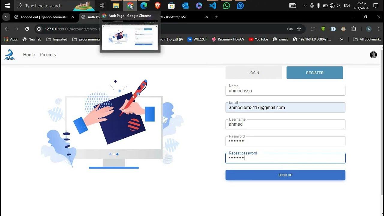 django 20 Arabic عربى authentication part 2 register,confirm passowrd ... django 20 Arabic عربى authentication part 2 register,confirm passowrd ...