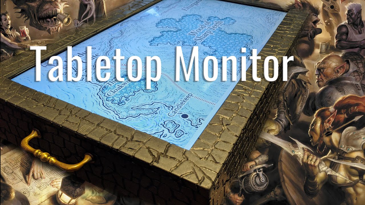 Tabletop TV/Monitor - Dungeons & Dragons Theme - YouTube