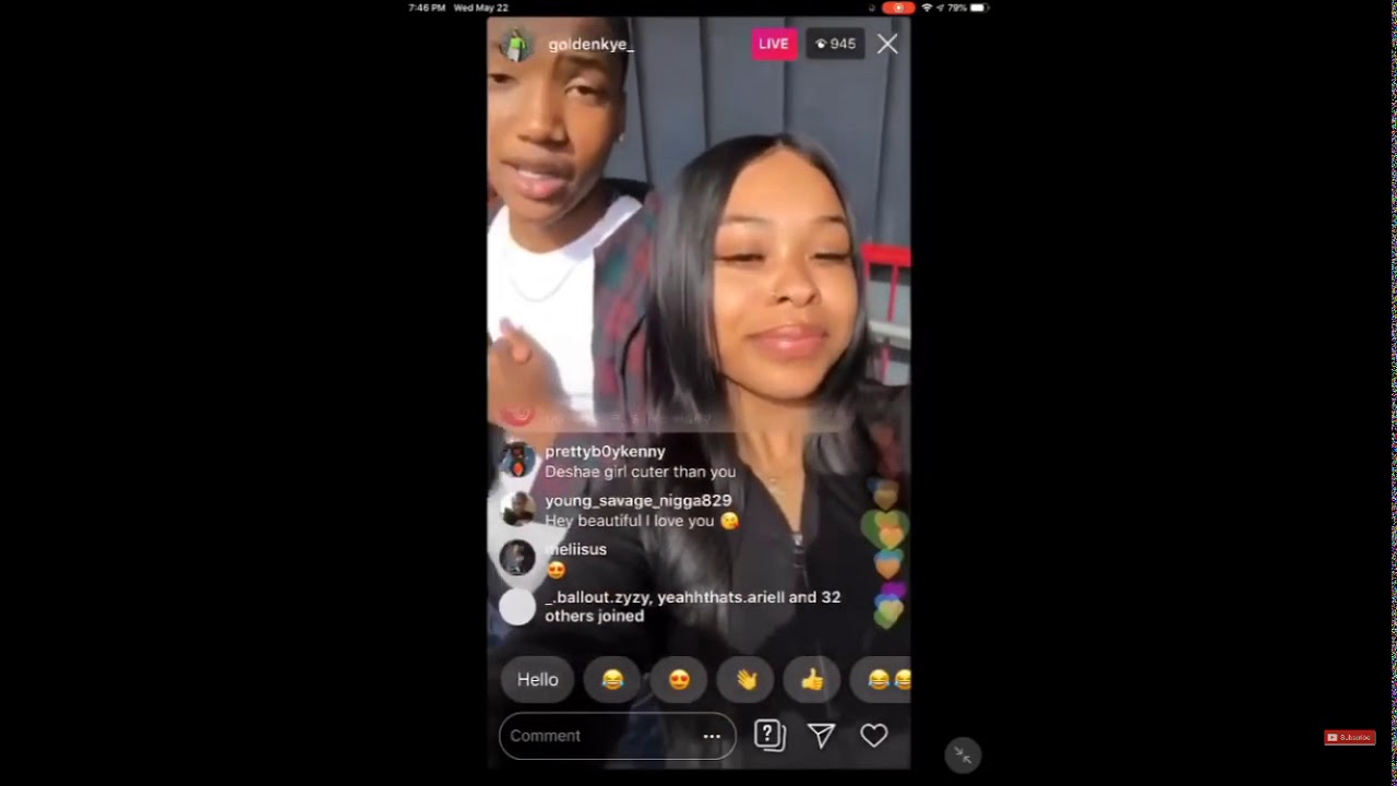 Deshae frost Ex golden kye show her new boyfriend on Instagram live ...