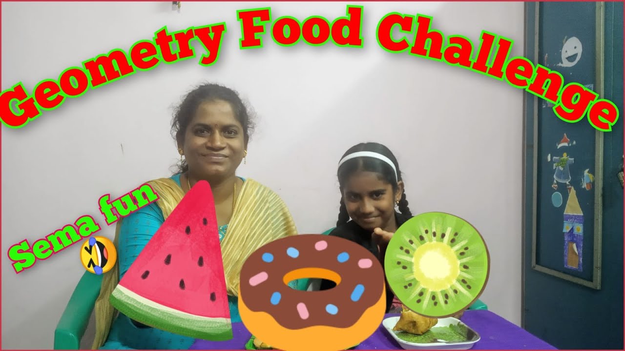 Geometry shape food challenge | Funny videos in Tamil | Eating only one ...
