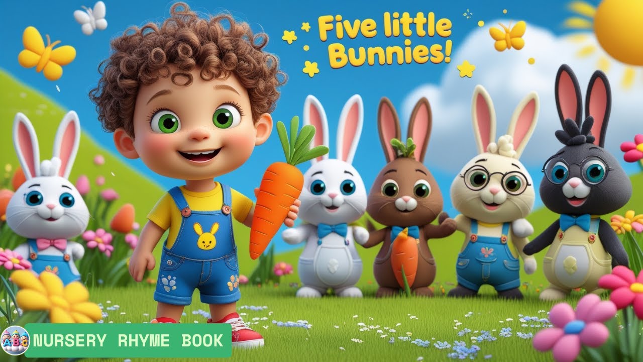 Five Little Bunnies | Fun Bunny Song For Kids | Nursery Rhymes & Kids ...