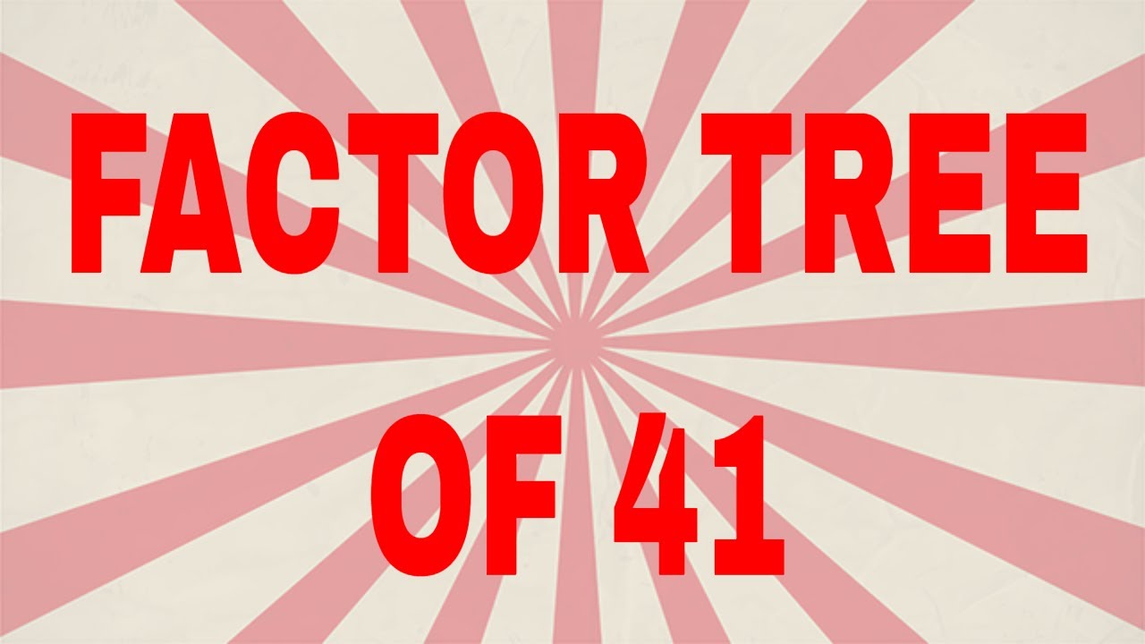 Factor tree of 41|Prime factor tree - YouTube