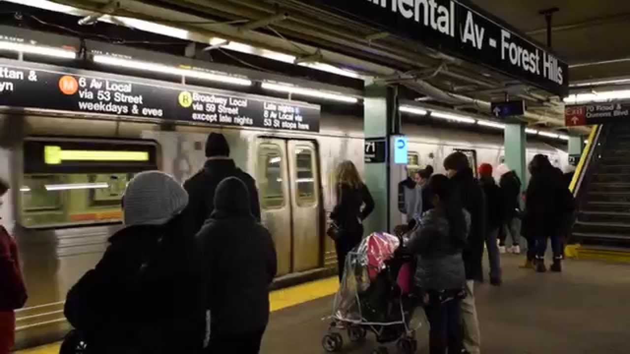 New York subway (MTA) R train - YouTube