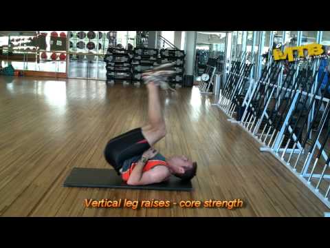 Vertical leg raises - core strength - YouTube