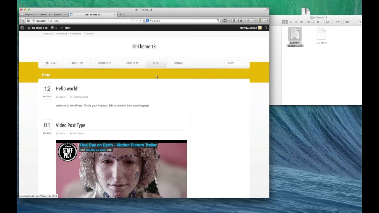 RT-THEME 18 - Installation & Importing Dummy Contents - YouTube