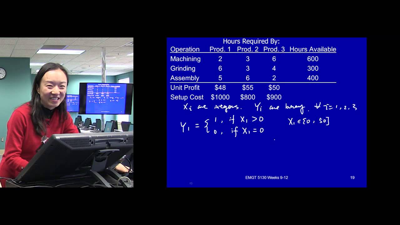 EMGT5130 W9 Problem 6.13 Fixed Charge Problem - YouTube