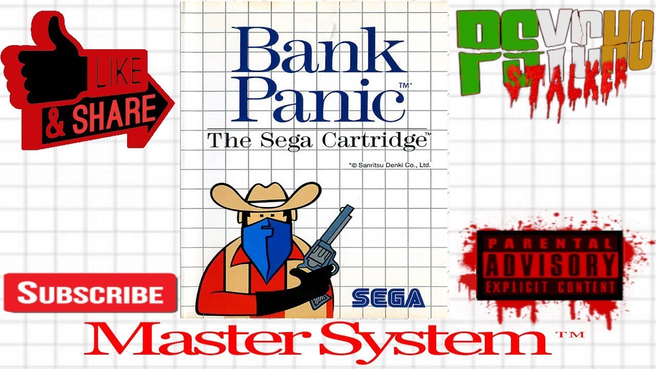 PSYCHO STALKER play,s BANK PANIC on the SEGA MASTER SYSTEM - YouTube