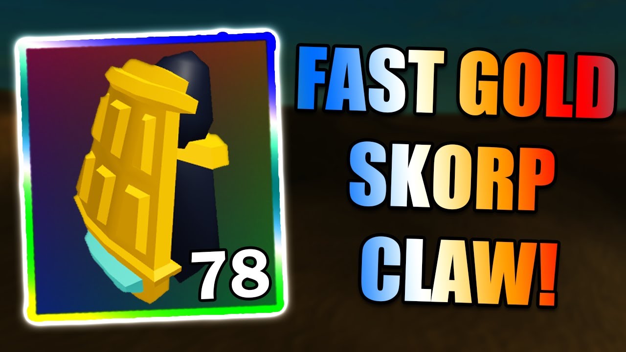 How to get Gold Skorp Claw Fast in Roblox Islands! - YouTube