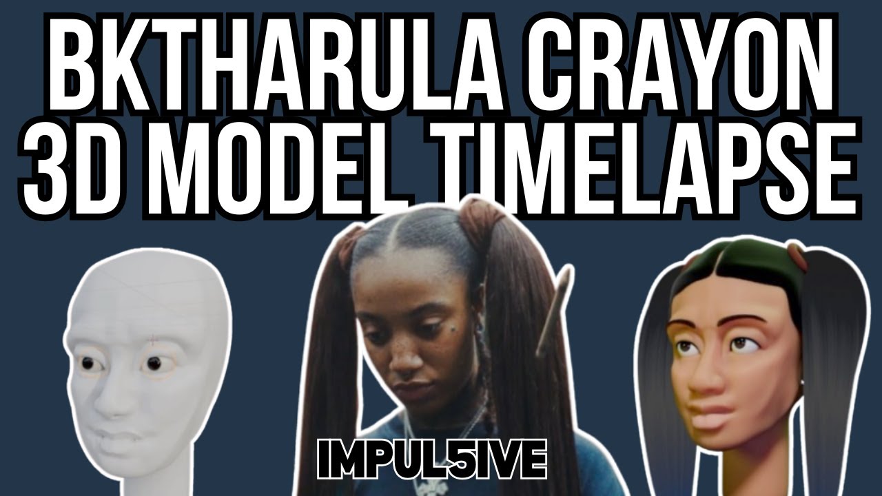 Bktharula Crayon 3D Model (Timelapse) by @impul5ive - YouTube