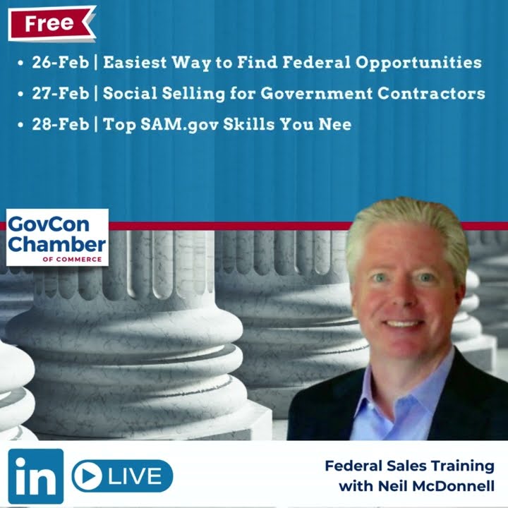 GovCon sales training with Neil McDonnell | Week Feb 26-March 1 2024 ...
