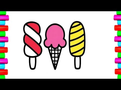 How to draw a cute icecream ll easy step by step icecream drawing ...