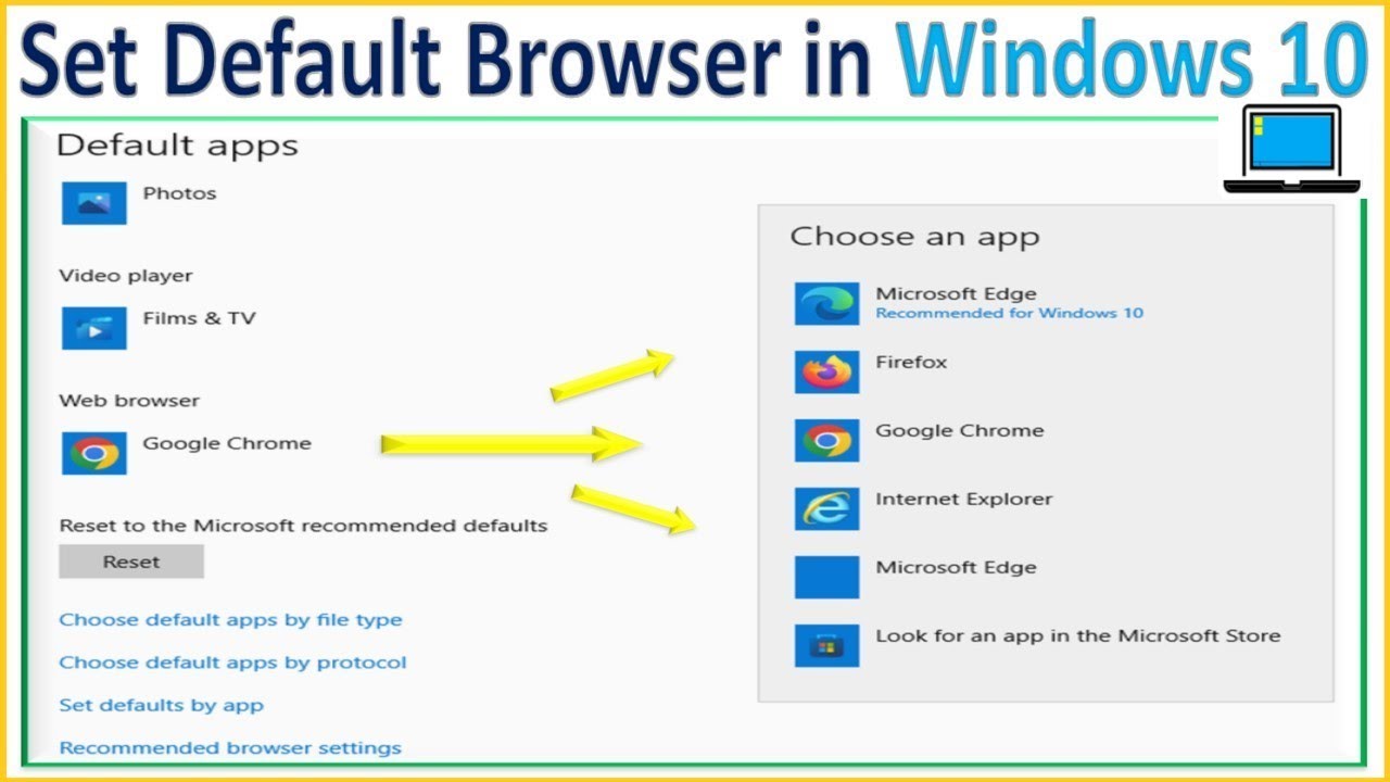 How to set default browser in Windows10 | Tech Knowledge Tutor - YouTube